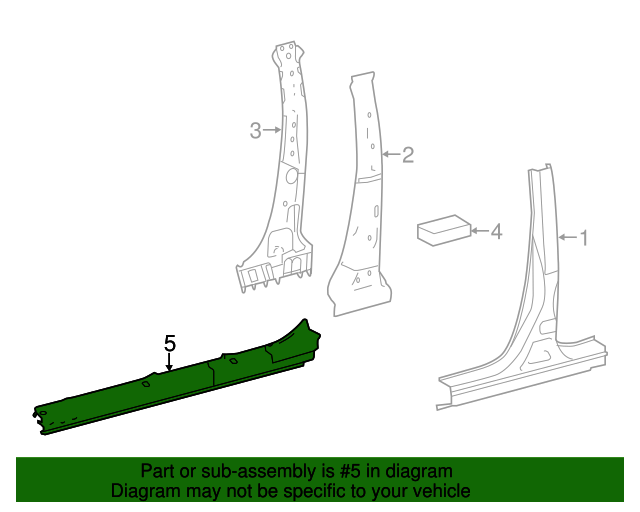 2014-2019 Toyota Highlander Rocker Reinforced 61401-0E903 | OEM Parts ...