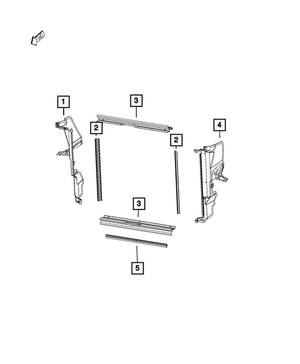 2008-2021 Mopar Radiator Side Air Seal 68026556AA | My Mopar Parts