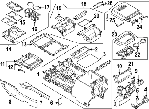 Ford f250 center console parts store