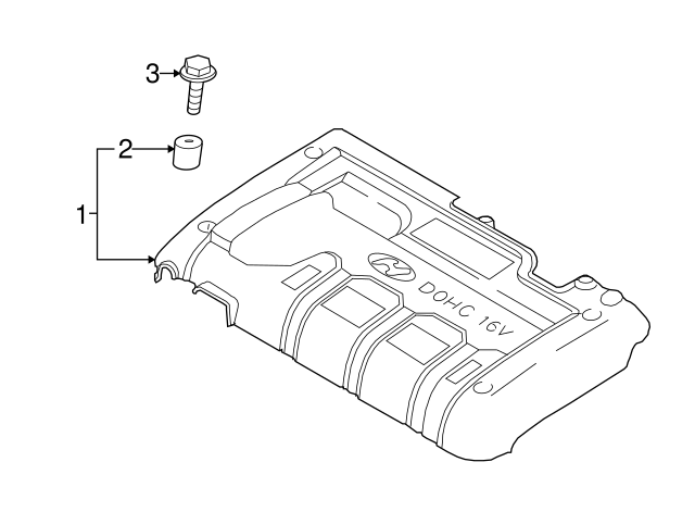 29240-23150 - Engine Cover - 2008-2012 Hyundai | World OEM Parts Hyundai