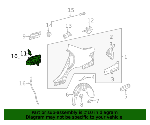 2126300000 - Fuel Door Hinge 2010-2016 Mercedes-Benz | AutoNationParts.com