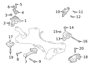 Genuine Trans Mount for 2021-2023 Hyundai Santa Fe | Part# 45218-4G610 ...