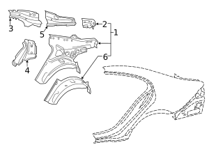 257-636-10-00 - Body C-Pillar Reinforcement 2019-2023 Mercedes-Benz ...