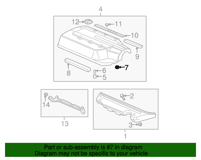 1986-2020 Acura Nut, Push (3MM) 90301-ST0-003 | OEM Parts Online