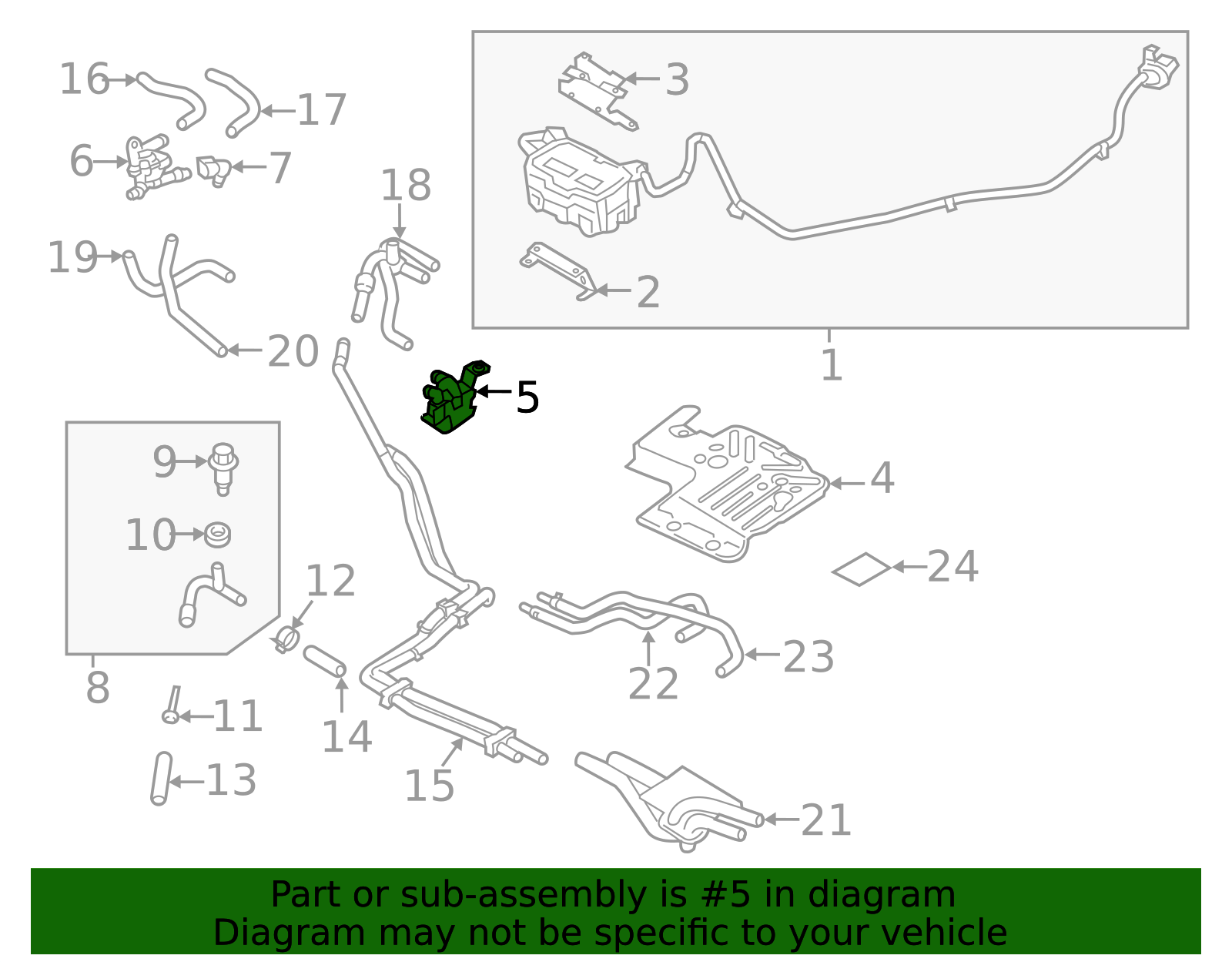 92516W060P - Water Pump Assembly, Heater 2018-2022 Mitsubishi Outlander ...
