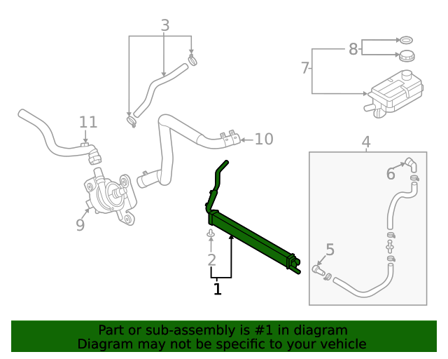 253E0-P4000 - Drive Motor Inverter Cooler 2021-2023 Kia Sorento | Kia ...