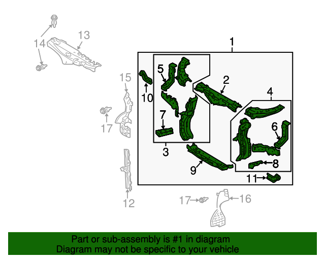 2006-2008 Lexus RX400h Radiator Support 53201-48031 | OEM Parts Online