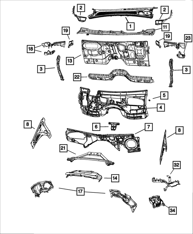 68347011AC - Power Distribution Center Bracket 2021-2022 Jeep | Mopar ...