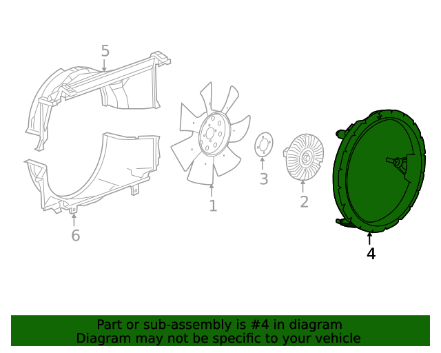 2021-2024 GM Engine Coolant Fan Rear Shroud 84145362 GM | GMPartsDirect.com