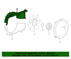 84930910 - Engine Coolant Fan Upper Shroud 2021-2023 GM ...