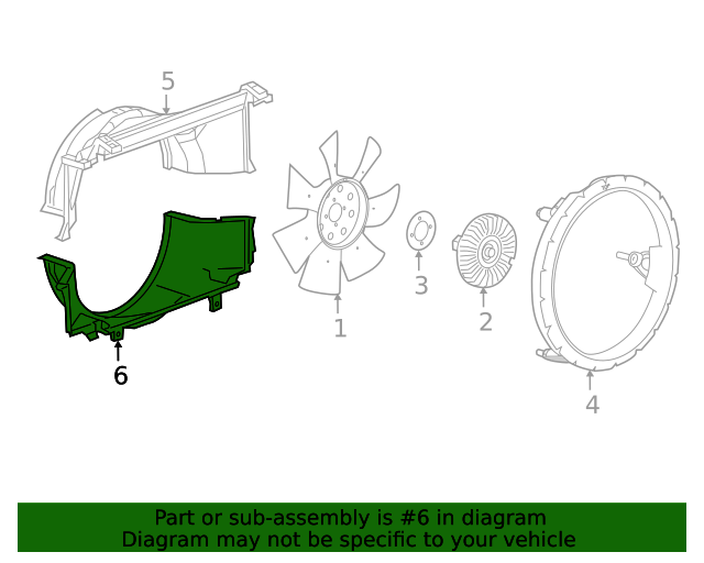 2021-2023 GM Engine Coolant Fan Lower Shroud 84930911 GM ...