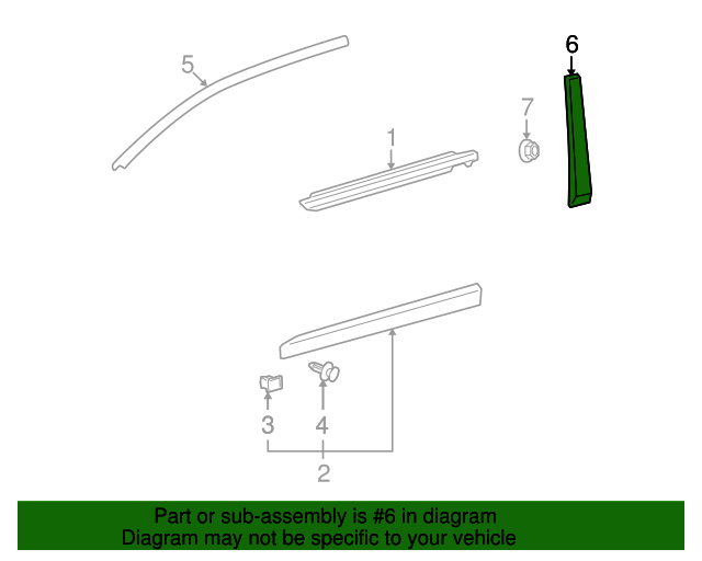 PZ327-60089 - Door Applique 2017-2023 Lexus GX460 | AutoNationParts.com