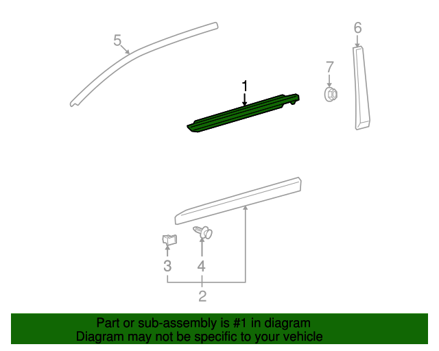 2010-2023 Lexus GX460 Belt Molding 75711-60091 | OEM Parts Online