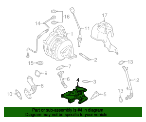 2009-2012 Volkswagen Touareg Turbocharger Adapter 059-131-799-R | OEM ...