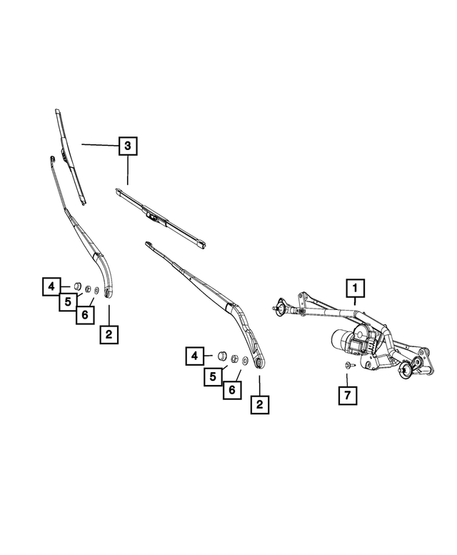 2014-2024 Ram Windshield Wiper Motor 68549144AA | Mopar eStore