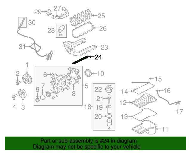 2003-2010 Ford Manifold Gasket 3C3Z-9439-AA | Village Ford