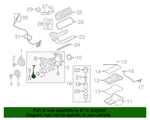 2003-2010 Ford Engine Oil Pump Seal 3C3Z-6619-FA | OEM Parts Online