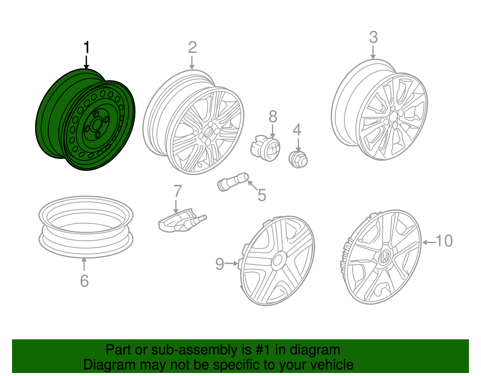 2009-2013 Honda | Wheel, Steel | 42700-TK6-A01 | Honda OEM Discount Parts