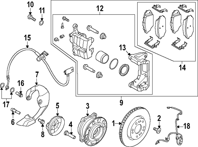 2023-2024 Hyundai Ioniq 6 Front Speed Sensor 58940-KL000 | Hyundai ...