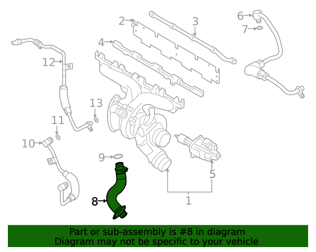 Genuine BMW 11-42-8-629-970 | Oil Outlet Tube | FREE Shipping on Most ...
