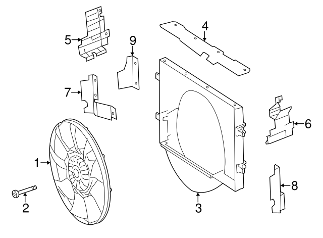 2014-2022 Mercedes-Benz Fan Shroud 906-505-08-55 | MB Parts Center