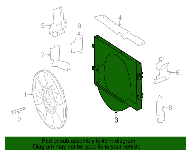 2014-2022 Mercedes-Benz Fan Shroud 906-505-08-55 | MB Parts Center