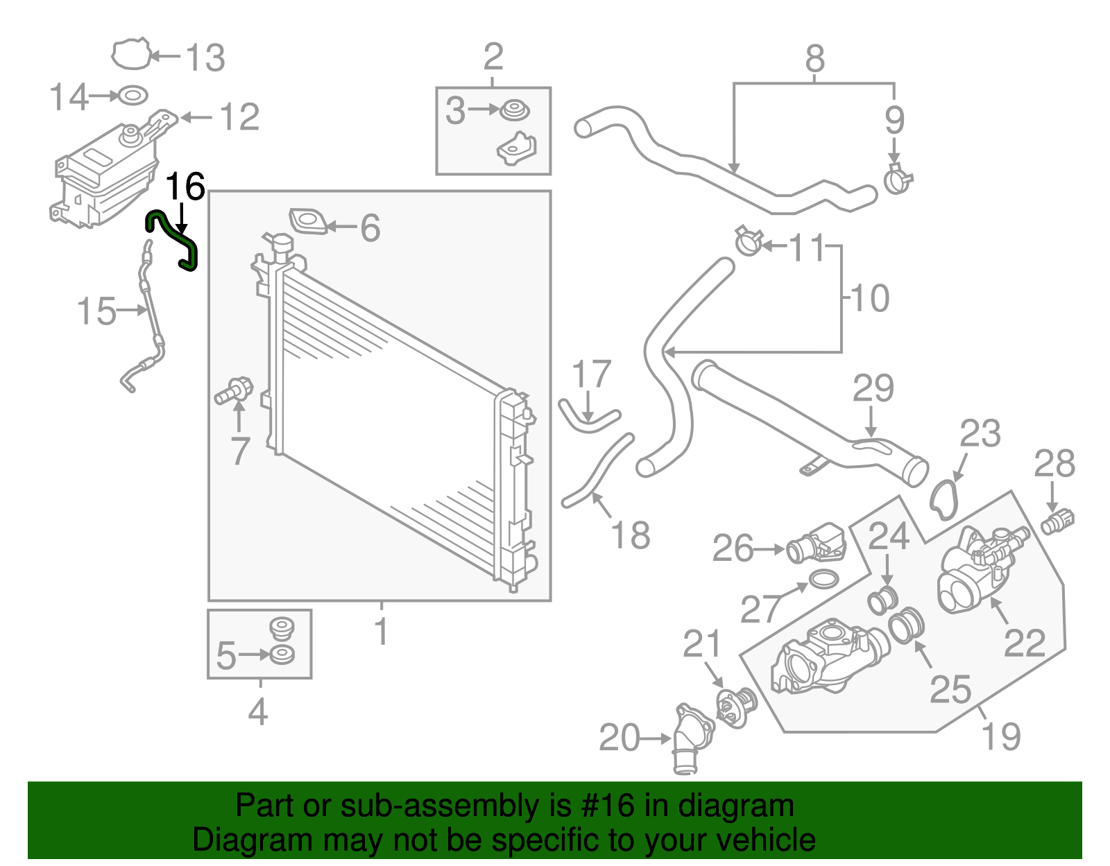 25451-2B100 - Reservoir Hose 2011-2013 Kia Sorento | Kia.Parts Store