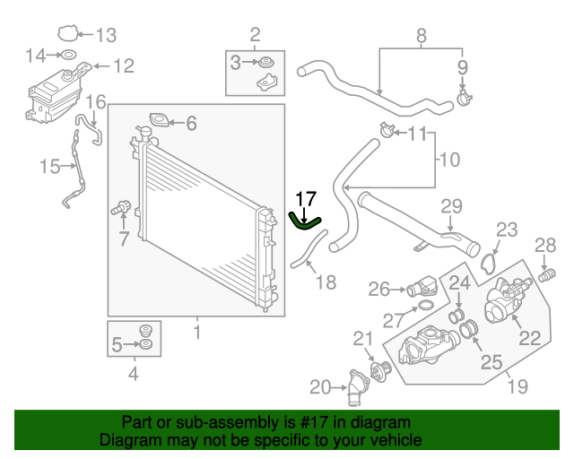 2011-2013 Kia Sorento Oil Cooler Tube 25420-2P500 | TascaParts.com