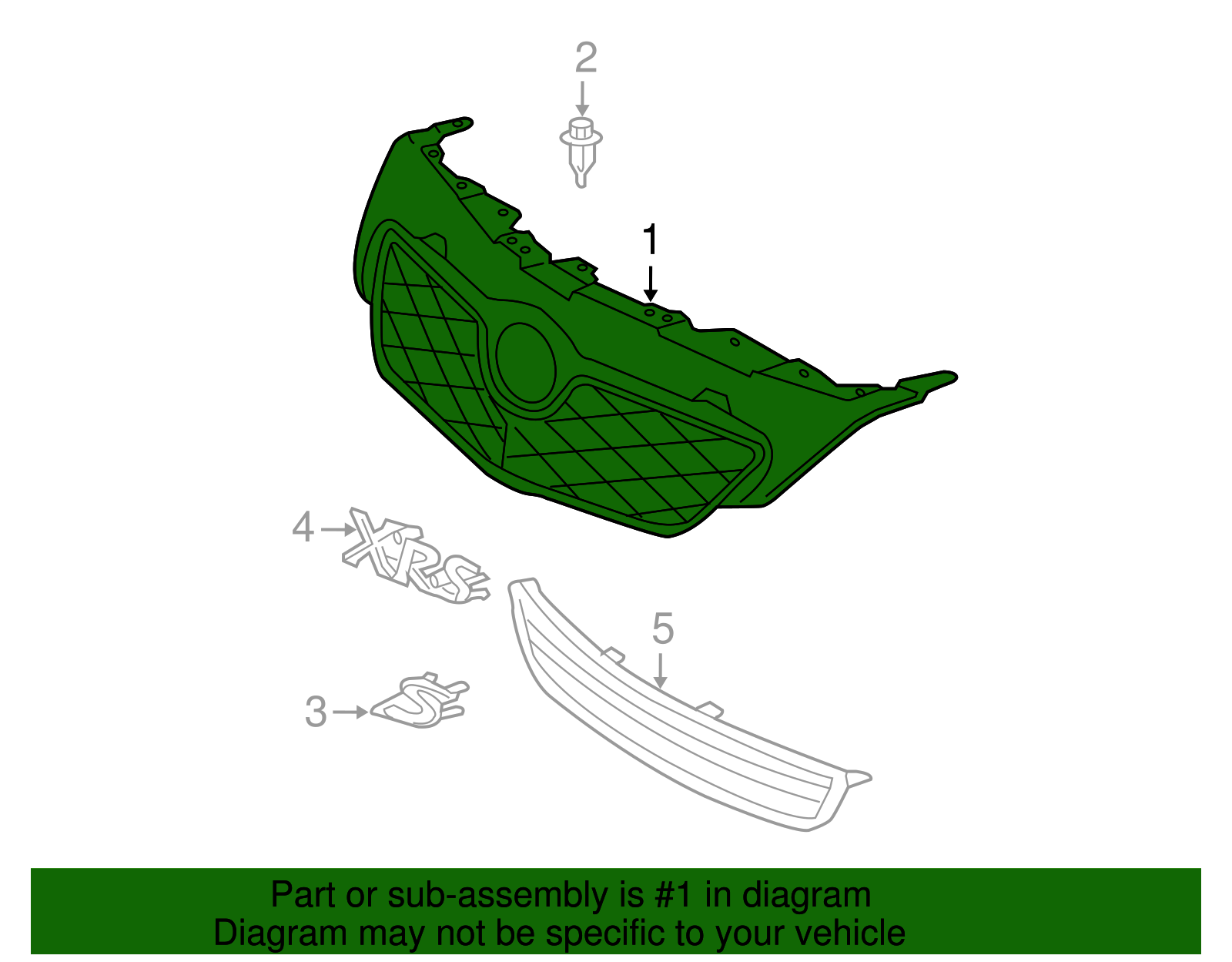 2009-2010 Toyota Corolla Grille 53111-02450 | Toyota Parts Center