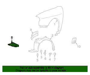 Genuine Guard for 2001-2003 Hyundai | Part# 86814-38500 | Hyundai OEM ...