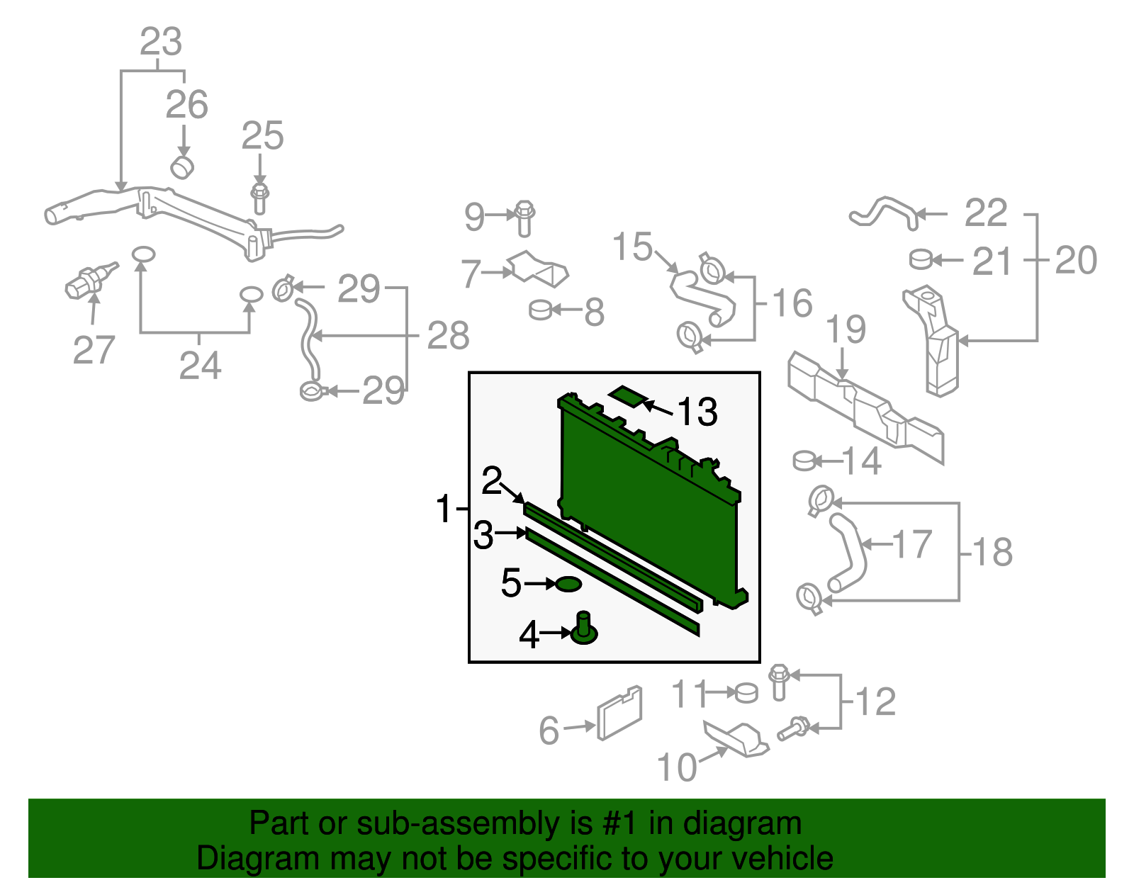 45119SC010 - High-Quality Radiator for 2004-2017 Subaru | AutoNation Parts