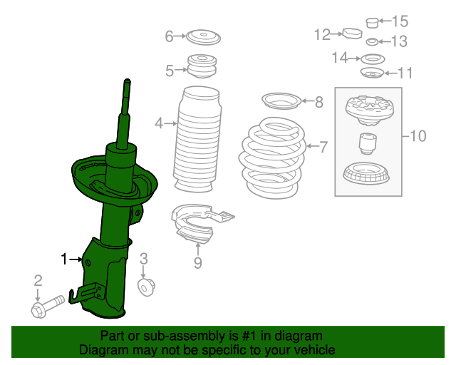 2014-2020 Chevrolet Impala B (S)Strut 84637384 GM | GMPartsDirect.com