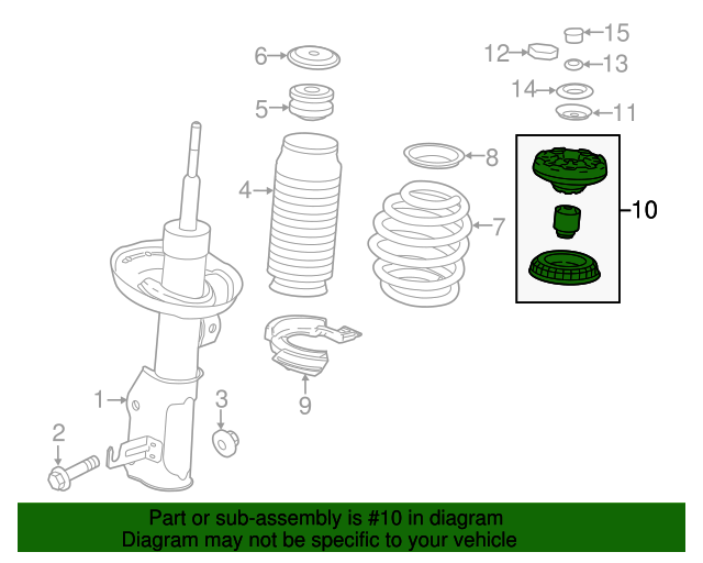 2010-2020 GM Strut Mount Replaced 84583352 GM | GMPartsDirect.com