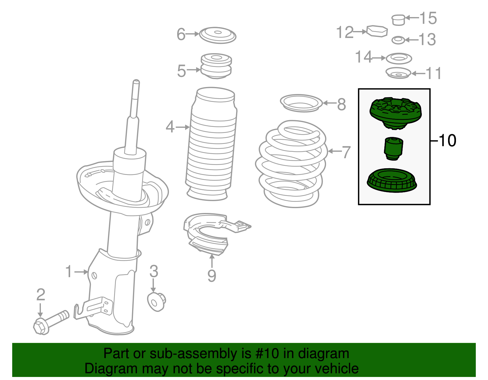 84583352 - Front Suspension Strut Mount 2010-2020 GM | AutoNation Parts