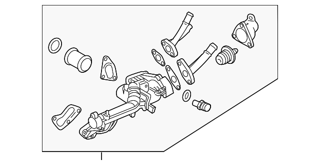 Genuine Thermostat Housing for 2009-2011 Hyundai Genesis | Part# 25600 ...