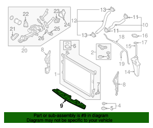 29135-3M010 - Radiator Support Air Deflector 2010-2014 Hyundai Genesis ...