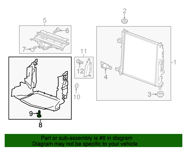 2014-2019 Cadillac CTS Lower Baffle 23176147 | GMPartsDirect.com