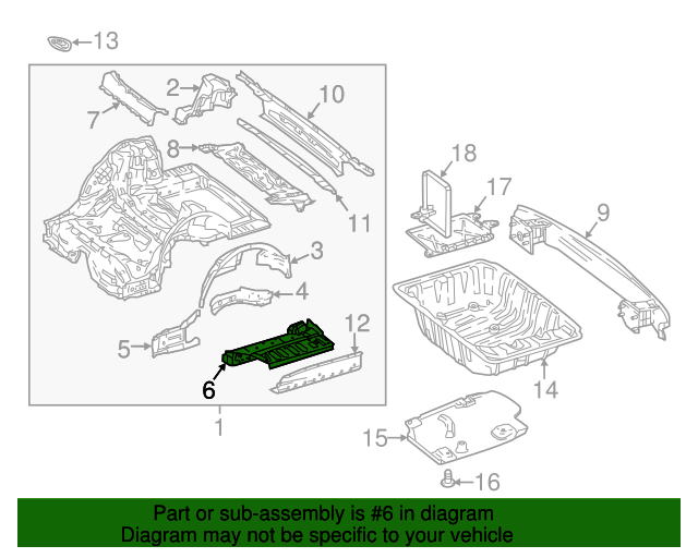 2017-2023 Mercedes-Benz Floor Extension 213-610-56-02 | AutoNationParts.com