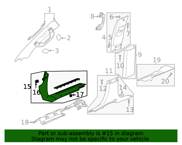 2021-2022 Chevrolet Front Sill Plate 84701492 | GMPartsDirect.com
