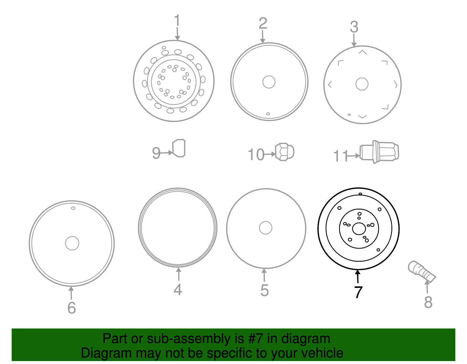 2002-2006 Toyota Camry Spare Tire 42611-06160 | Toyota Parts Center