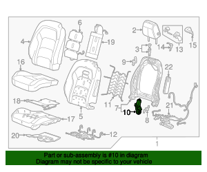 2014-2024 GM Driver Seat Recliner Actuator 13593151 GM | GMPartsDirect.com