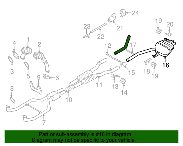 18-30-8-623-161 - Muffler 2014-2019 BMW | AutoNationParts.com