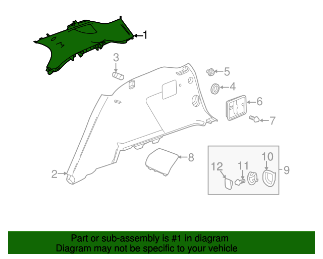 2018-2020 Chevrolet Equinox Upper Quarter Trim 84465166 | OEPartsQuick