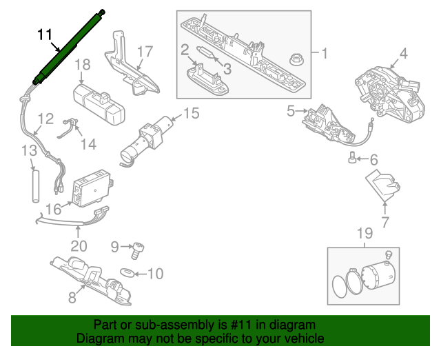2012-2017 Volvo XC60 Hydraulic Cylinder 31479628 | MySwedishParts.com