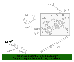 2013-2024 Mazda Upper Control Arm Mount Bolt 9YA0-21-23J | RealMazdaParts.com