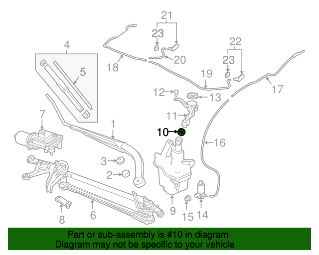76809-TVA-A01 - Grommet Washer Tank - 2018-2020 Honda Accord | Honda ...