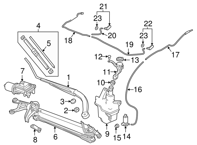 76827-T0G-A01 - Windshield Washer Hose 2012-2022 Honda | AutoNation Parts
