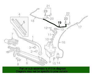 76827-T0G-A01 - Washer Hose 2012-2022 Honda | Honda Parts Online