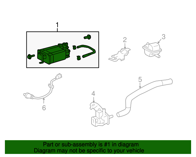 2005-2013 Toyota Highlander Vapor Canister 77740-0E020 | OEM Parts Online