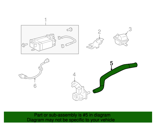 2007-2013 Toyota Evaporative Emissions System Lines 23826-0P100 | OEM ...